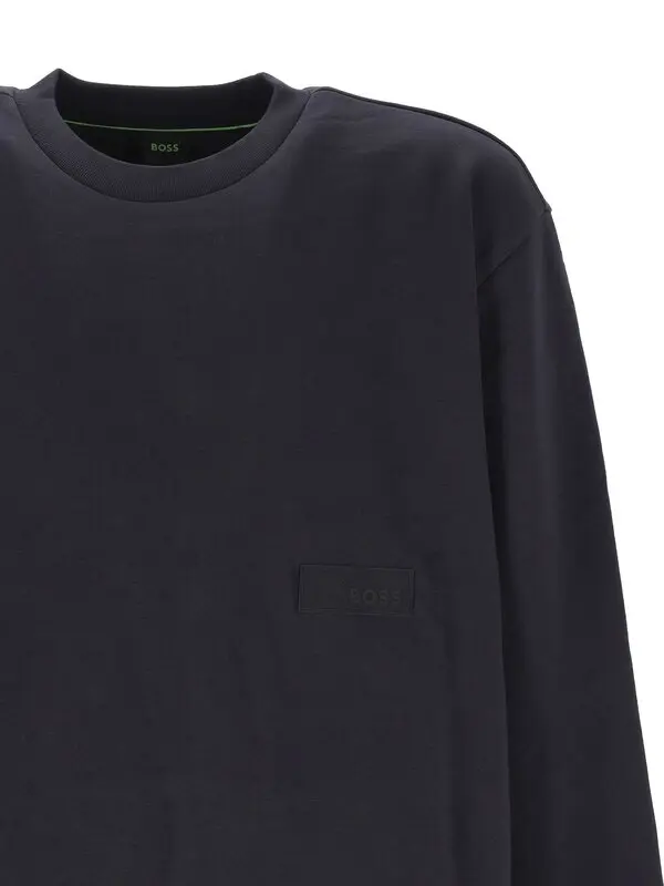 Hugo Boss Long-sleeve Sweatshirt With Crew Neck And Logo Detail