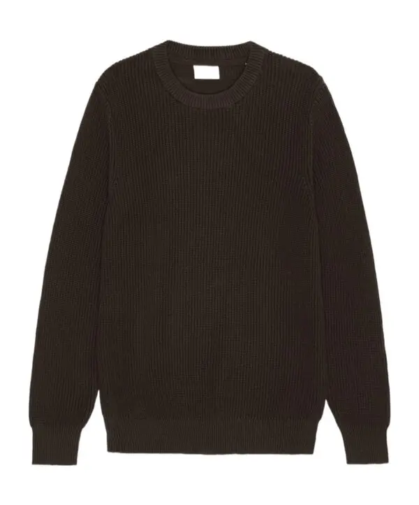 LES DEUX Ribbed-knit Crew-neck Sweater