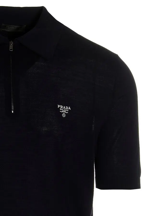 Prada Knitted Polo Shirt