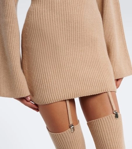 AYA MUSE Cursa Ribbed-knit Wool Mini Dress And Leggings Set