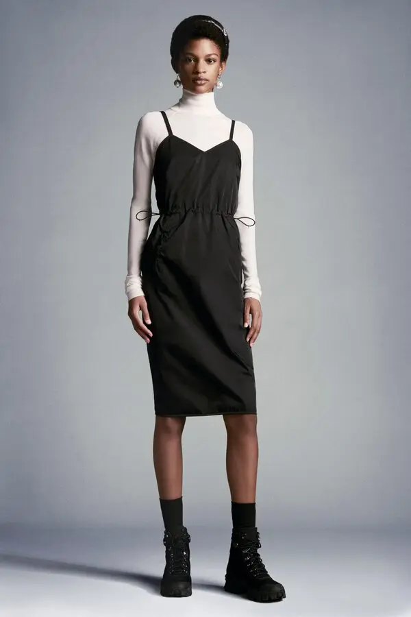 Moncler Logo Thin Strap Midi Dress