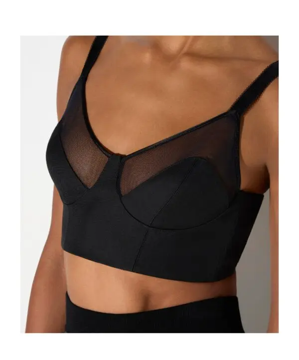 Elisabetta Franchi Cool Wool And Tulle Top