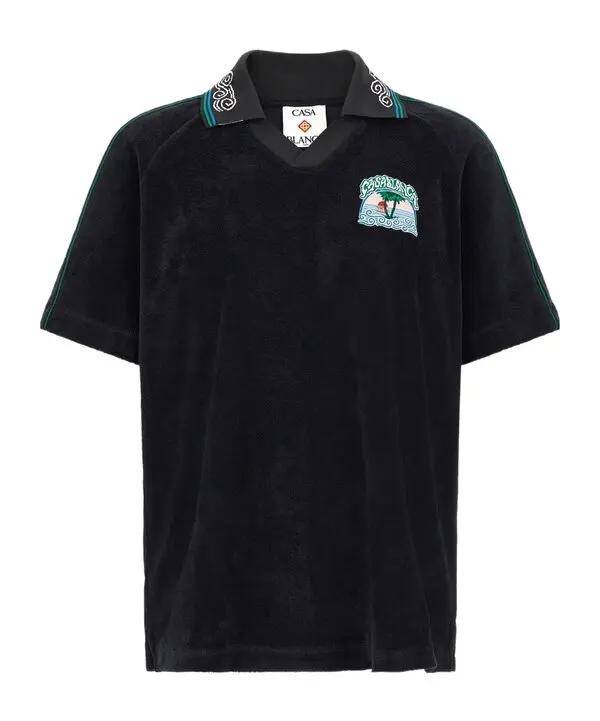 Casablanca Towelling' Jacquard Polo Shirt