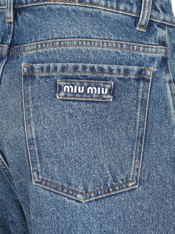 Miu Miu Light Wash Denim Flare Jeans