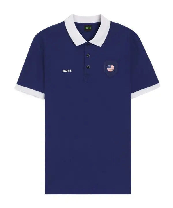 Hugo Boss Paddy Logo Polo Shirt - Blue