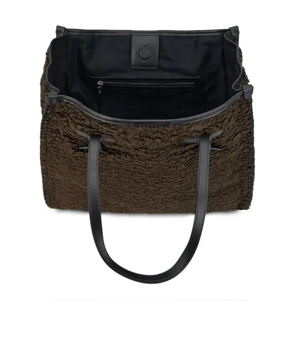 GIANNI CHIARINI Textured Faux Fur Tote Bag - No