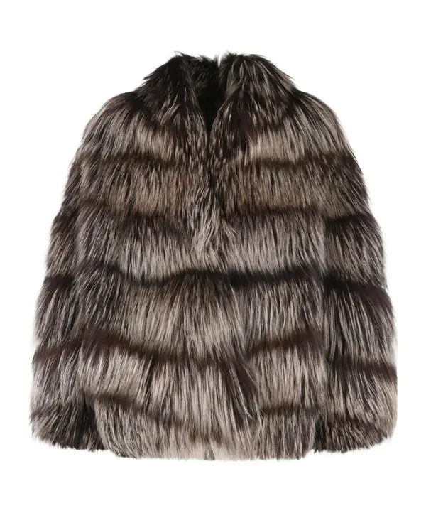 Simonette Ravizza Banny' Fox Fur 'silver Fox Iris