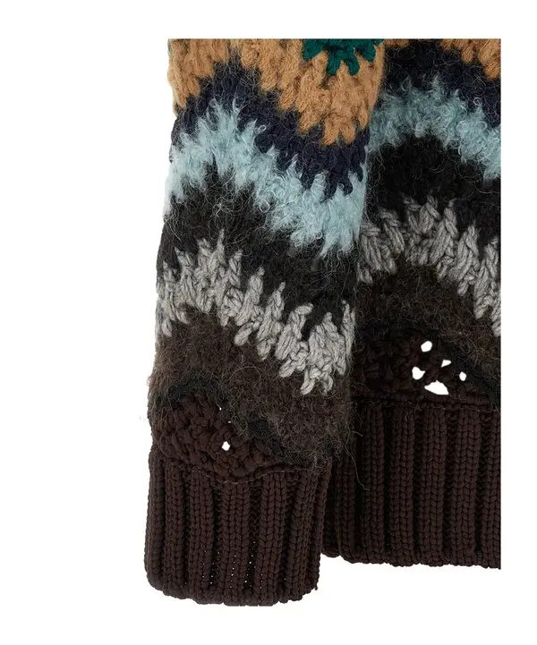 Sacai Zip-up Knit Top