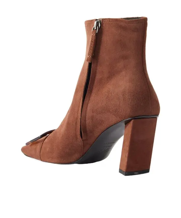 ROGER VIVIER Belle Vivier 75 Embellished Suede Ankle Boots