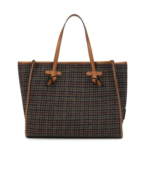 GIANNI CHIARINI Checked Tote Bag With Pouch - No