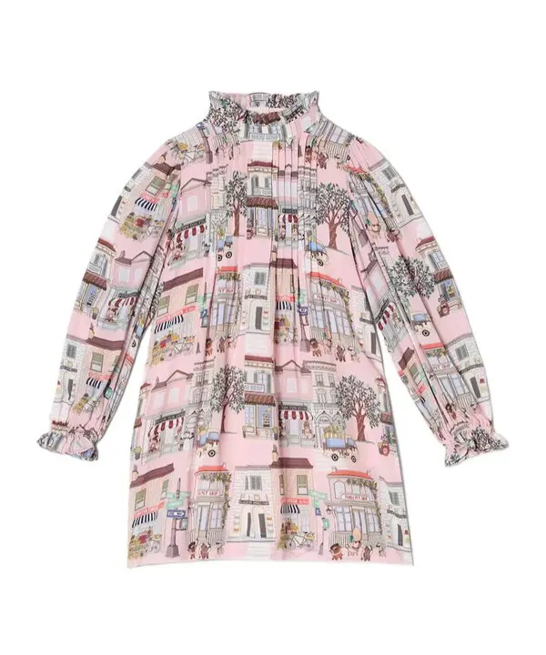 Fendi Printed Crêpe De Chine Dress