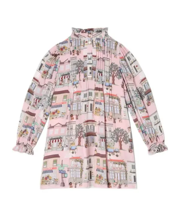 Fendi Printed Crêpe De Chine Dress