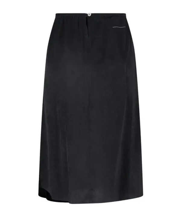 MAISON MARGIELA Logo Printed Buttoned Midi Skirt