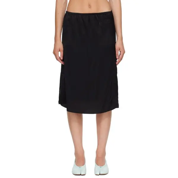 MAISON MARGIELA Logo Printed Buttoned Midi Skirt