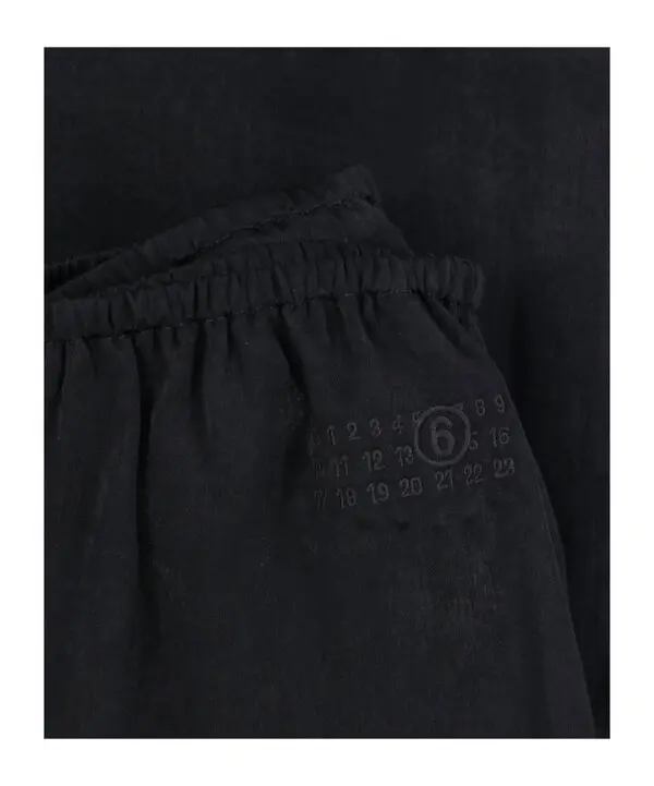 MAISON MARGIELA Logo Printed Buttoned Midi Skirt