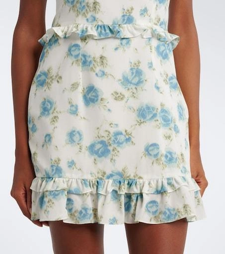 Alessandra Rich Ruffled Floral Print Dress