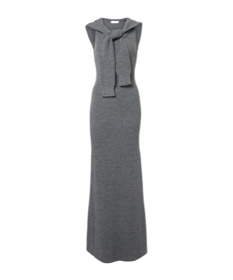 AYA MUSE Vao Knitted Maxi Dress With Knotted Detail