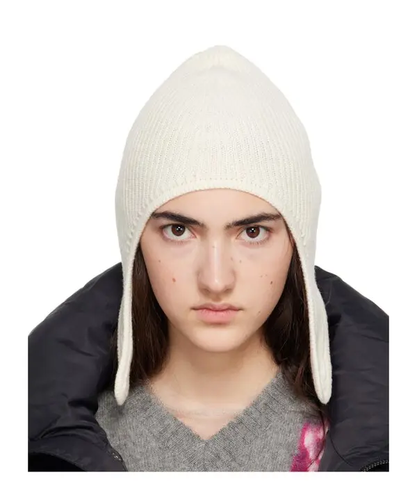 MAISON MARGIELA Ribbed Aviator Beanie