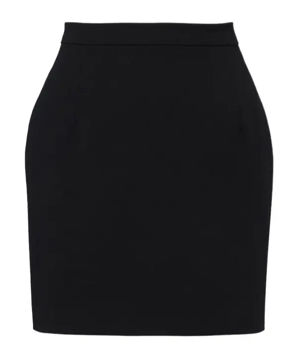 Alessandra Rich Wool-blend Crepe Mini Skirt