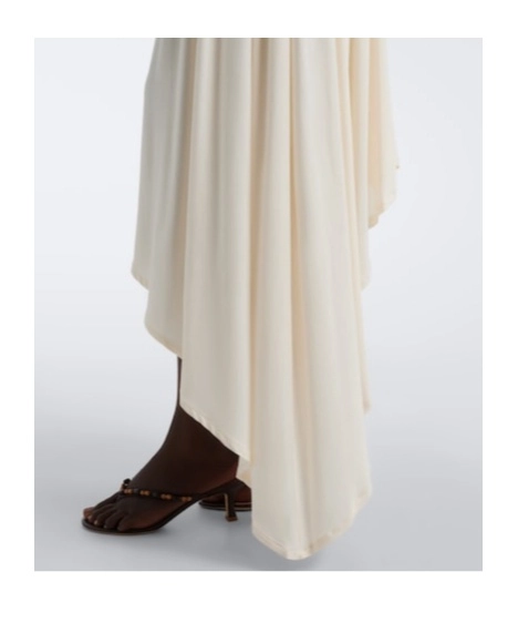 AYA MUSE Elya Asymmetric Pleated Midi Skirt