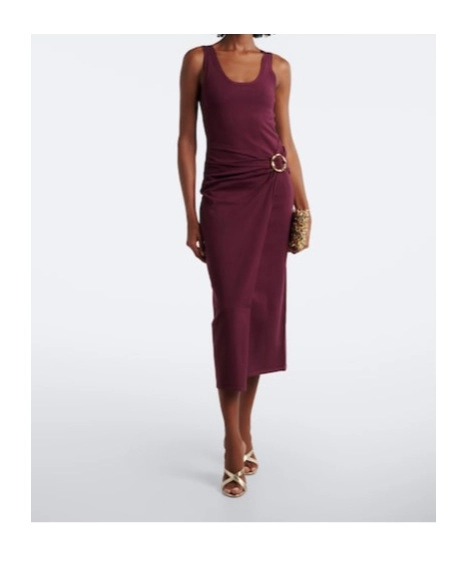 Simkhai Genne Gathered Midi Dress