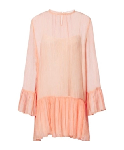 Ulla Johnson Emmeline Ruffled Silk Chiffon Minidress - Orange