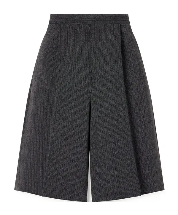 MAISON MARGIELA Striped Wool-blend Tailored Shorts