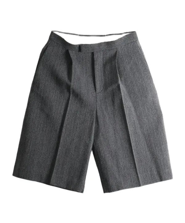 MAISON MARGIELA Striped Wool Blend Tailored Shorts