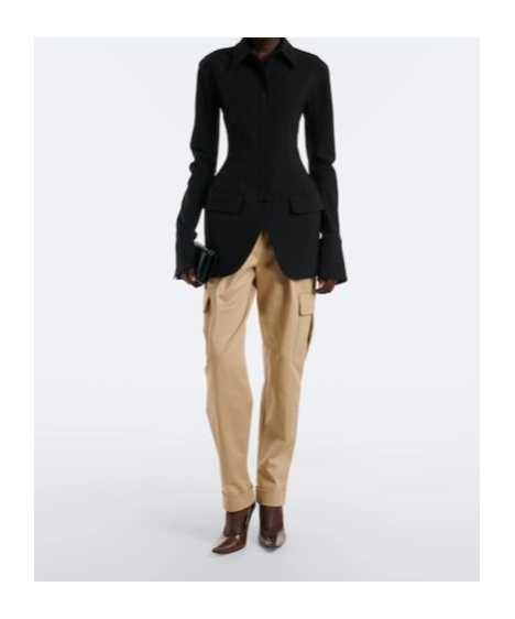 MUGLER Pleated Cotton-blend Cargo Pants
