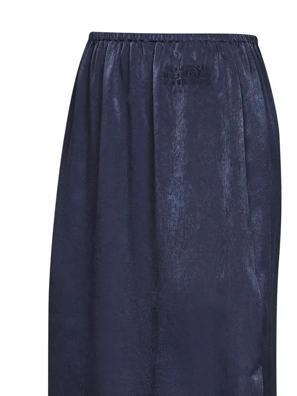 MAISON MARGIELA Logo Printed Buttoned Midi Skirt