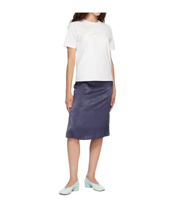 MAISON MARGIELA Logo Printed Buttoned Midi Skirt