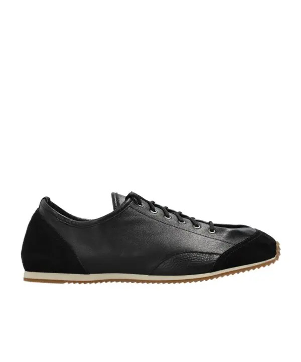 LEMAIRE Gummy Grips Sneakers In Mixed Leathers - Black
