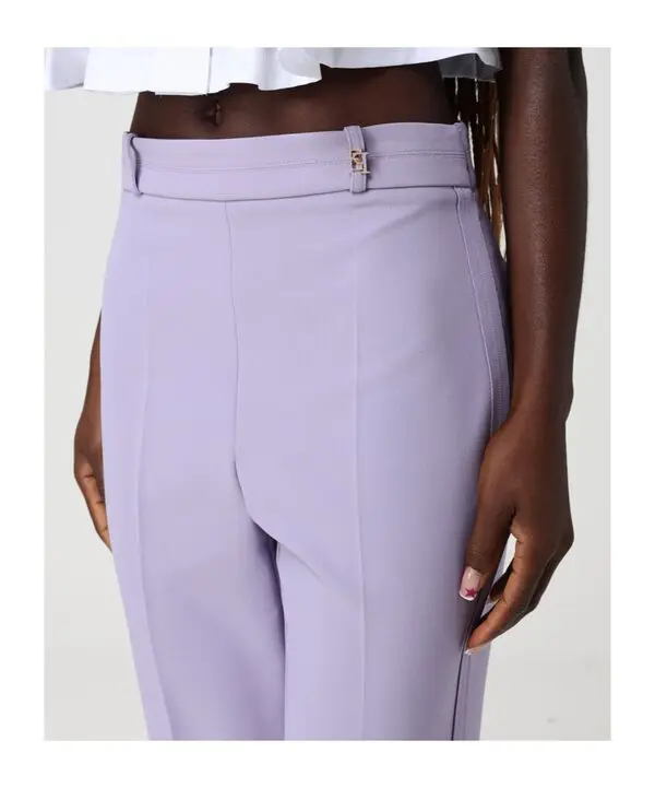 Elisabetta Franchi Crepe Button Trousers