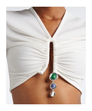 Christopher Esber Embellished Crop Top