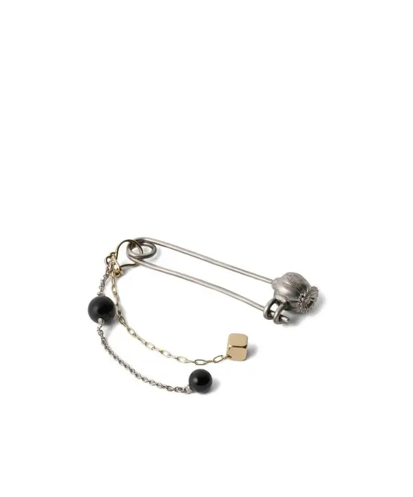 LEMAIRE Thistle Bead Safety-pin Brooch