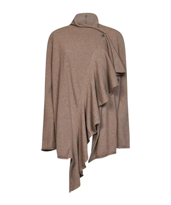 UMA WANG Long-sleeve Knit Cardigan - Brown