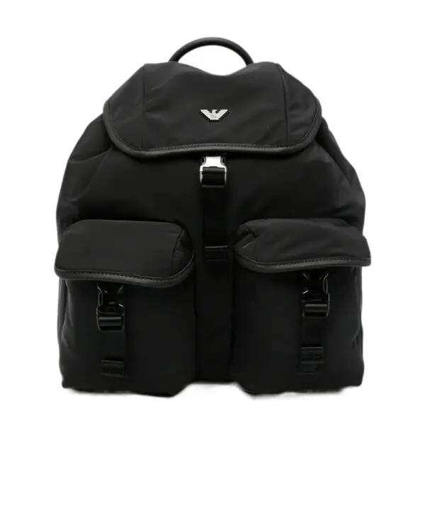 Emporio Armani Logo-plaque Buckled Backpack