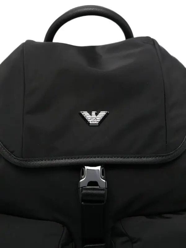 Emporio Armani Logo-plaque Buckled Backpack