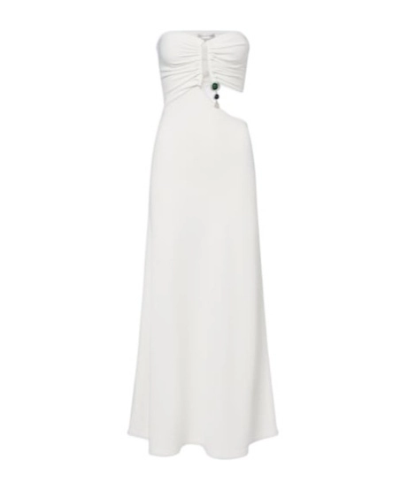 Christopher Esber Embellished Cutout Jersey Maxi Dress - White