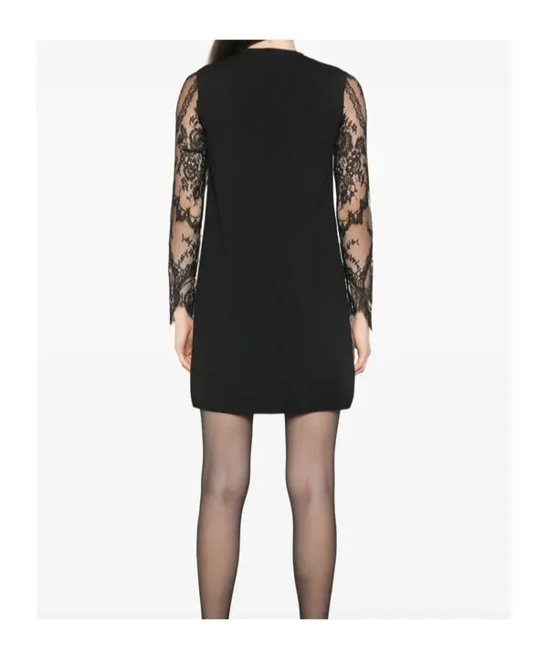 Valentino Garavani Lace-sleeve Mini Dress