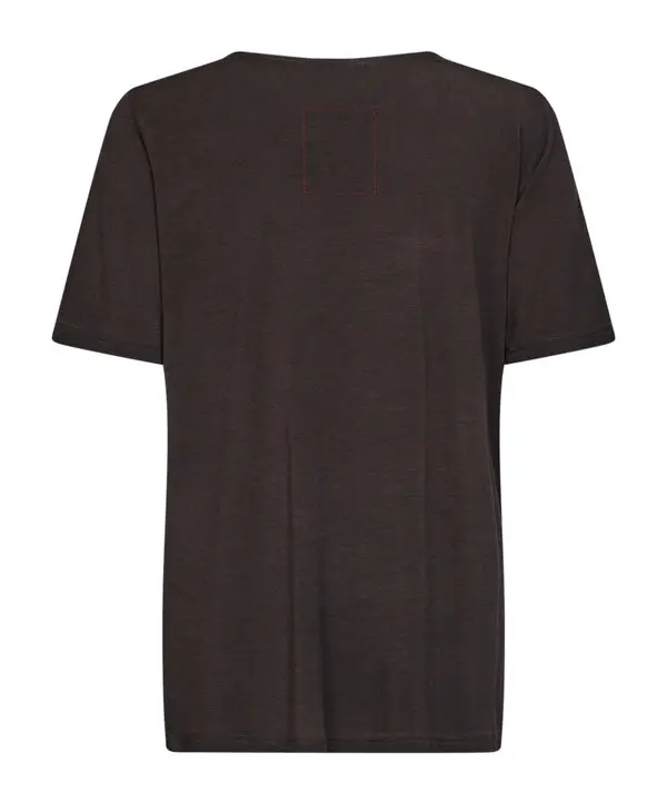UMA WANG Short Sleeve T-shirt With Round Neck And Pleated Design