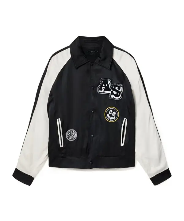 ALLSAINTS Long Sleeve Embellished Snap Button Jacket