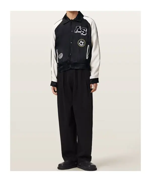 ALLSAINTS Long Sleeve Embellished Snap Button Jacket