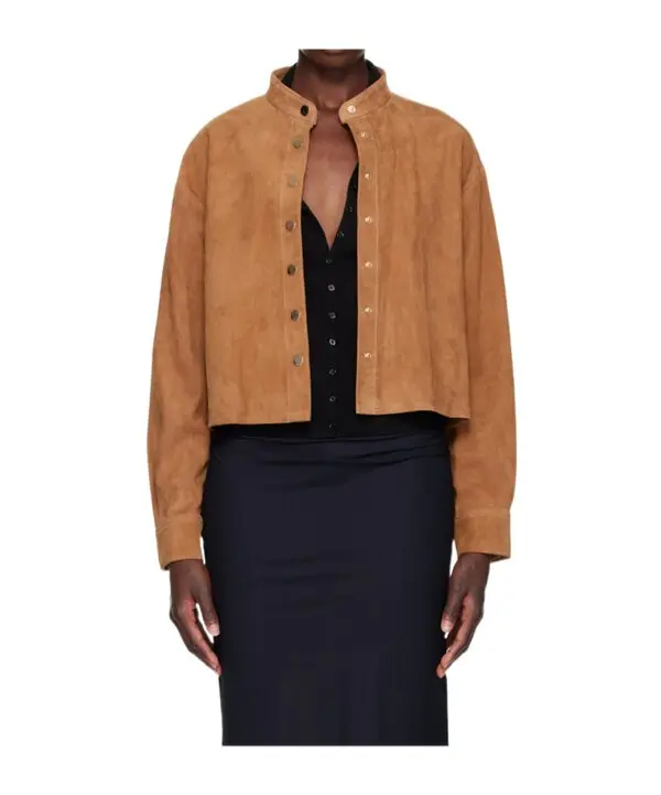 Nour Hammour Long-sleeve Jacket With A Stand-up Collar