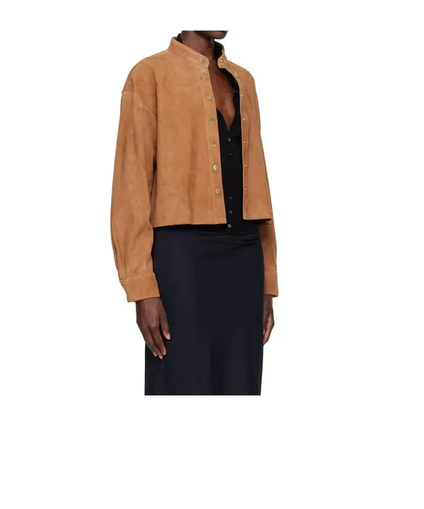 Nour Hammour Long-sleeve Jacket With A Stand-up Collar