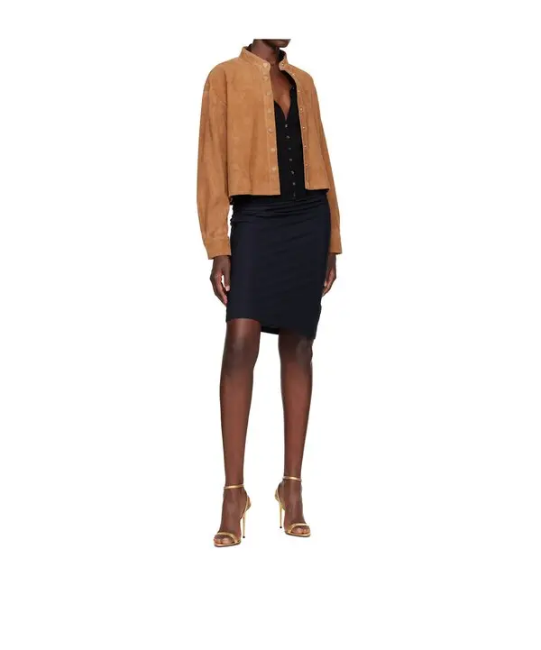 Nour Hammour Long-sleeve Jacket With A Stand-up Collar