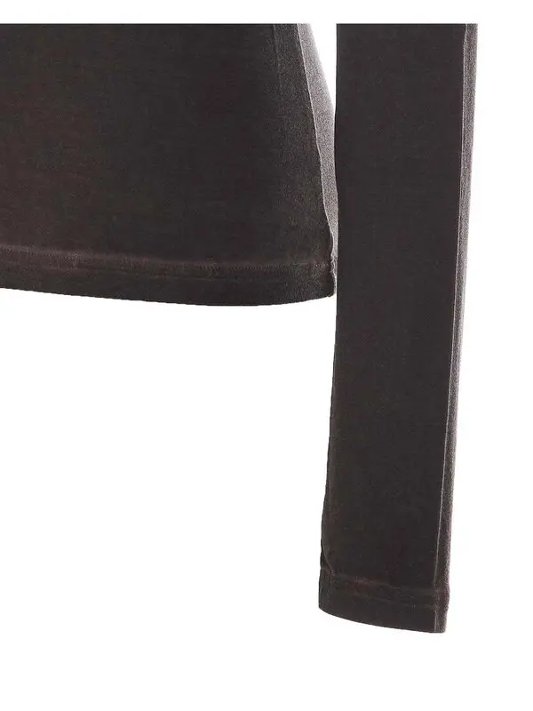 UMA WANG Long Sleeve V-neck Knit Top