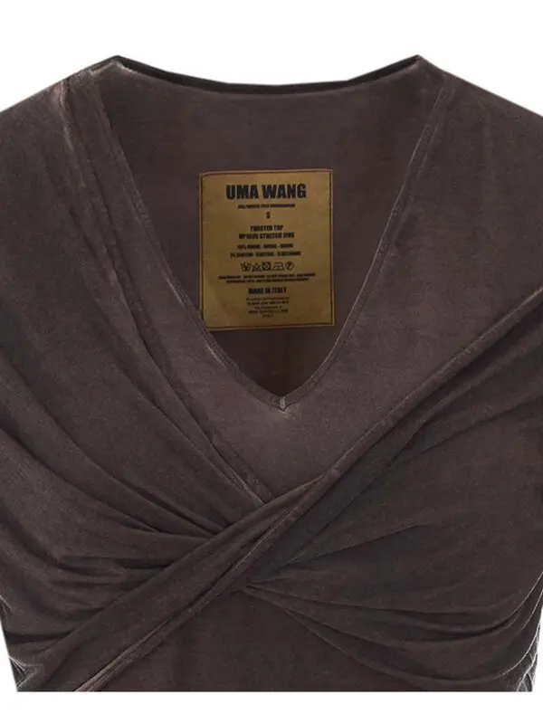 UMA WANG Long Sleeve V-neck Knit Top