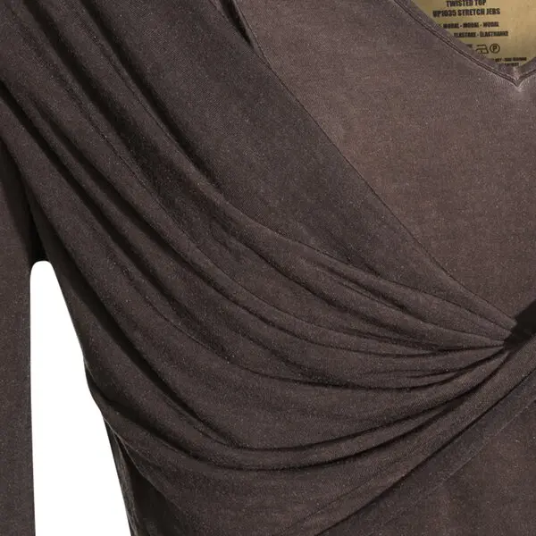 UMA WANG Long Sleeve V-neck Knit Top