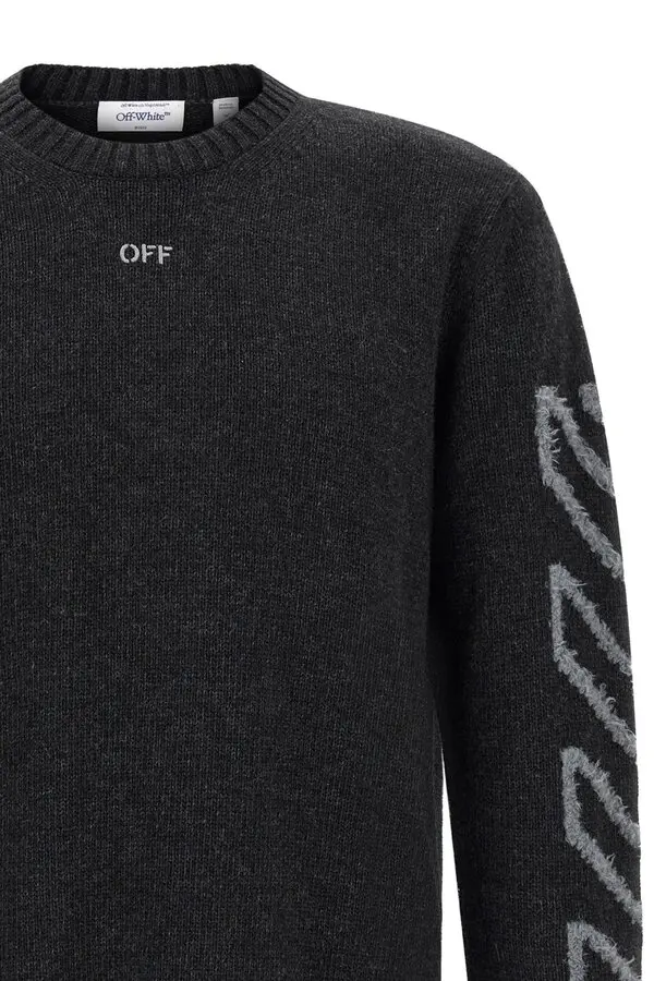 Off-White Diag Arrow Fuzzy Sweater